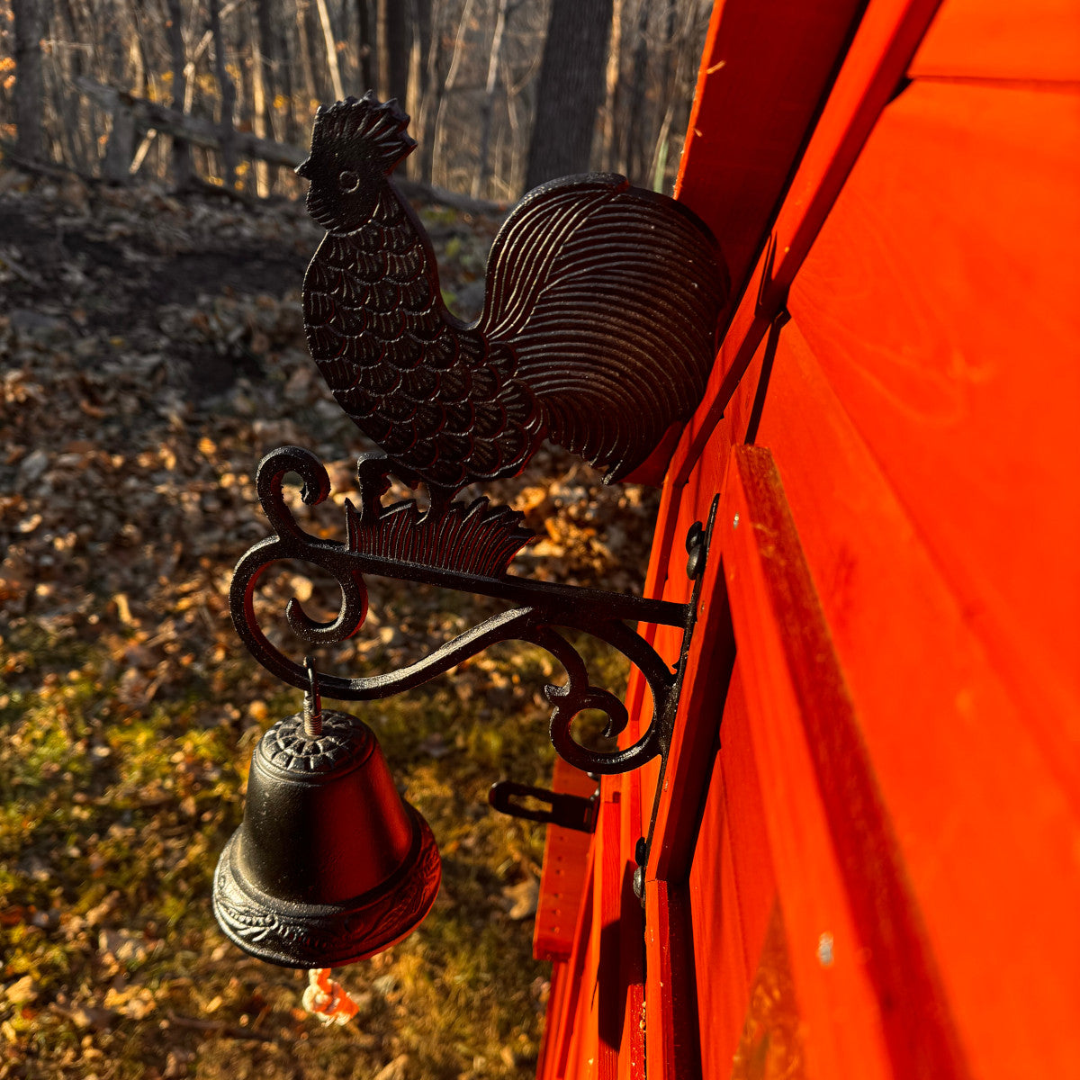 Cast Iron Rooster Bell for Chicken Coops, Homes and Gardens