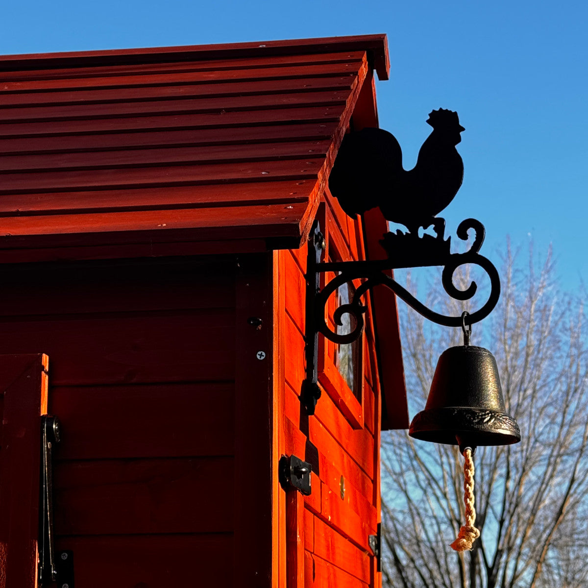 Cast Iron Rooster Bell for Chicken Coops, Homes and Gardens