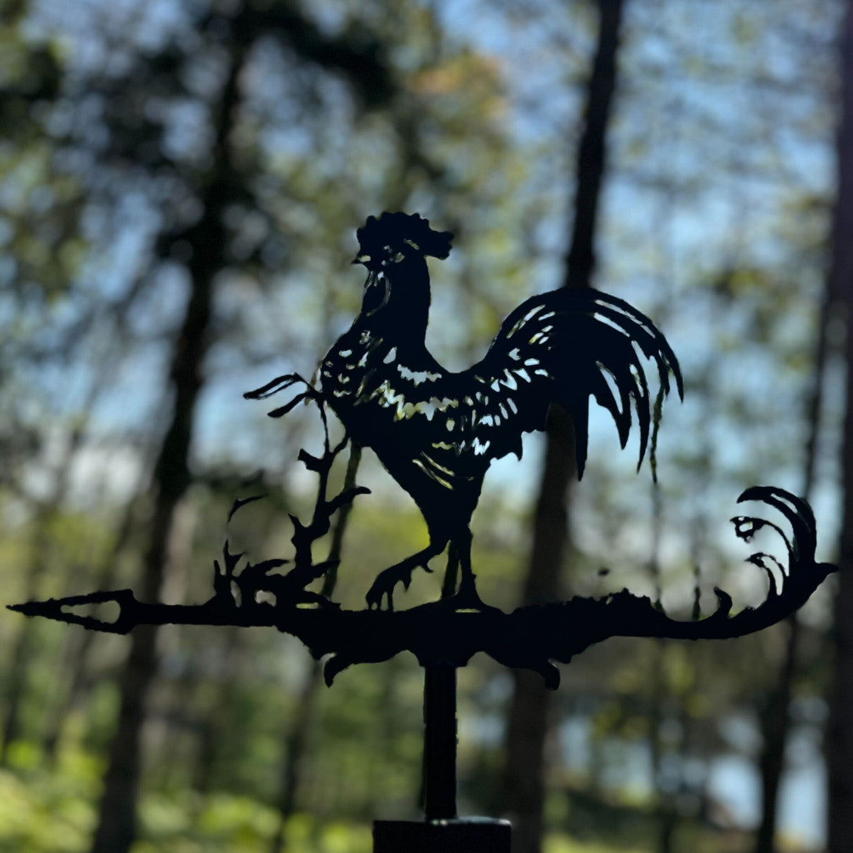 Premium Chicken Weathervane in Black Steel - 2-4 Day Delivery