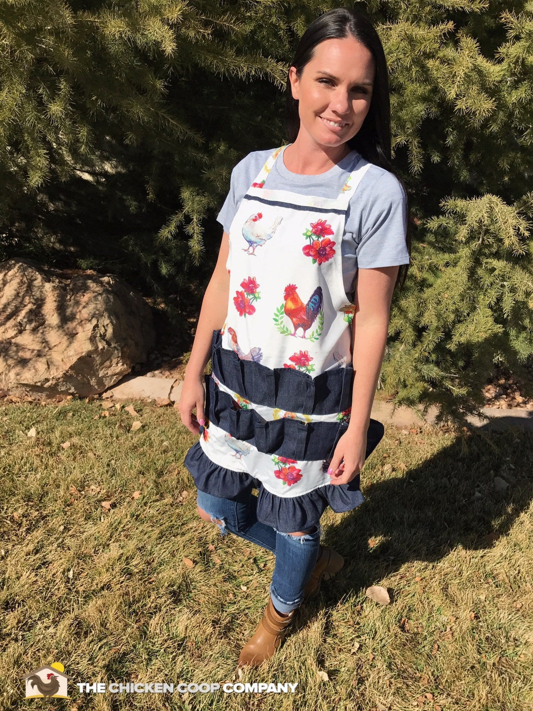 Full-Length Chicken Run Apron for Adults and Youth